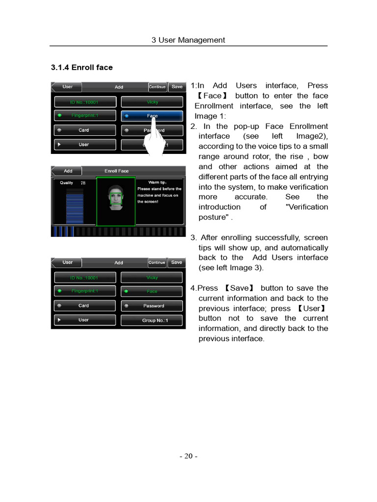 IFace Series User Manual_v1.0 26 | PDF