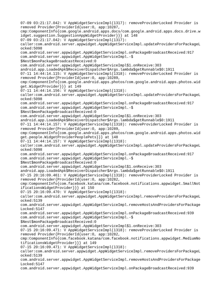 Appwidget History Log1 | PDF | Embedded Linux Distributions | Mobile Linux