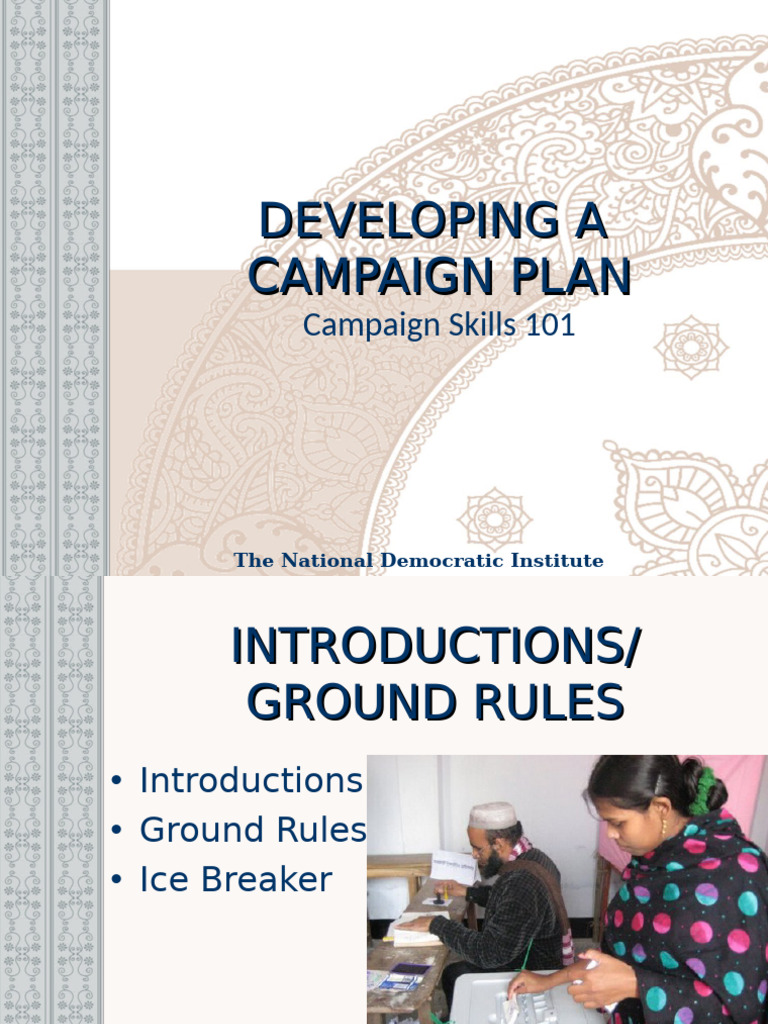 Developing A Campaign Plan | PDF | Get Out The Vote | Elections
