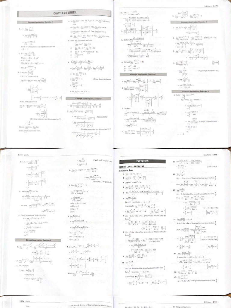 m6 +2 Jee Mtrl Sol - Limits 1 Compressed | PDF