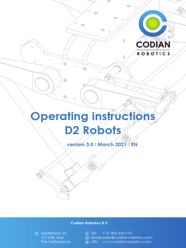 D2 Robot Operating Instructions | PDF | Occupational Safety And Health ...