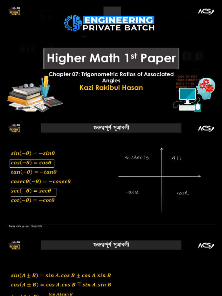 Trigonometry Compact Class | PDF