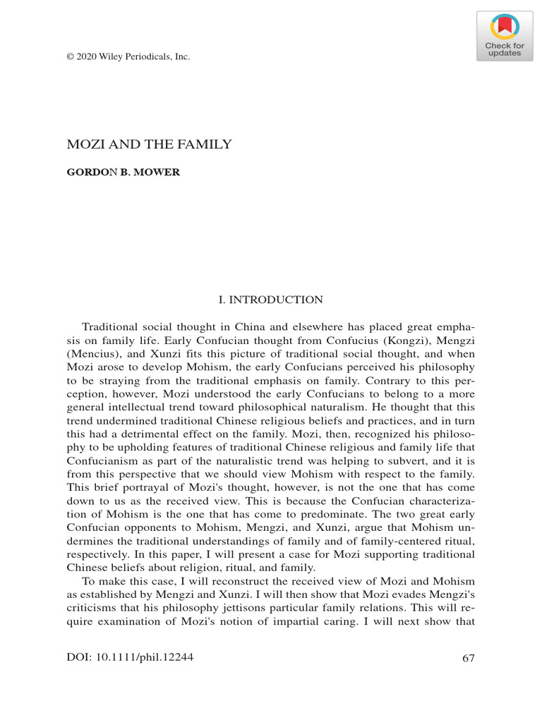 Mozi_and_the_Family | PDF | Confucianism | Analects