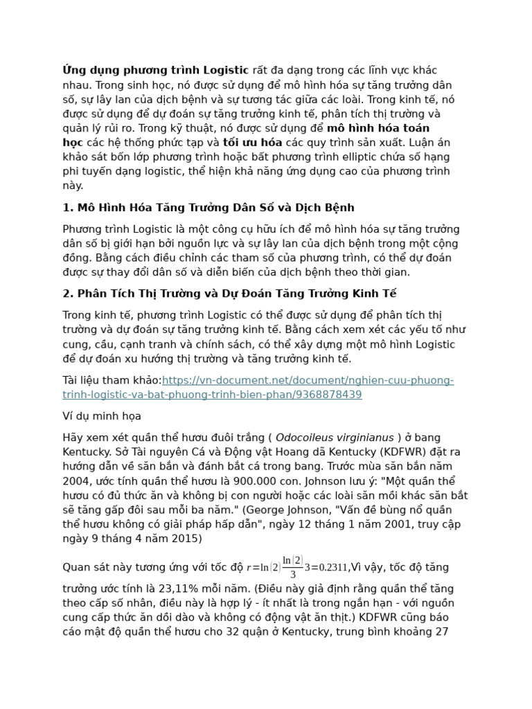 NG D NG Phương Trình Logisti1 | PDF