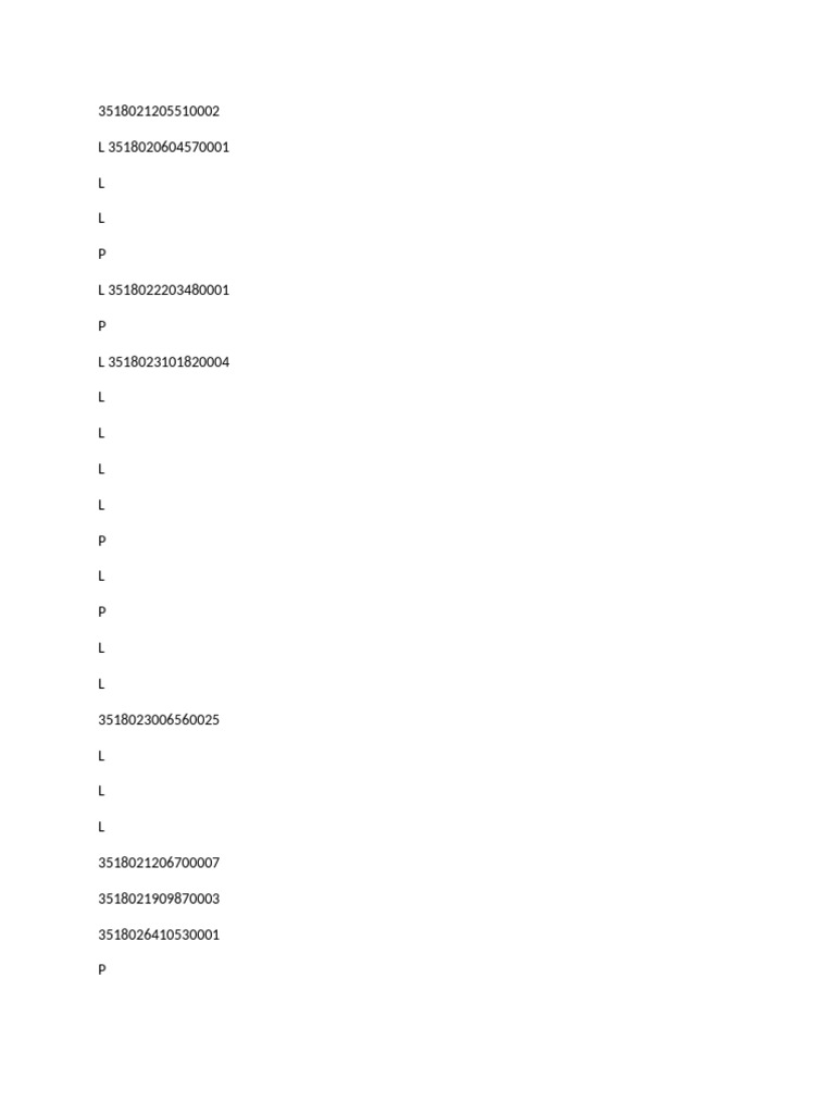 Document of Numeric Codes and Labels | PDF