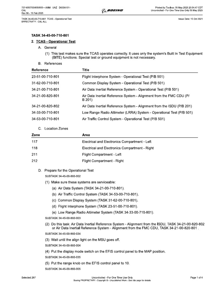 TCAS - Operational Test | PDF