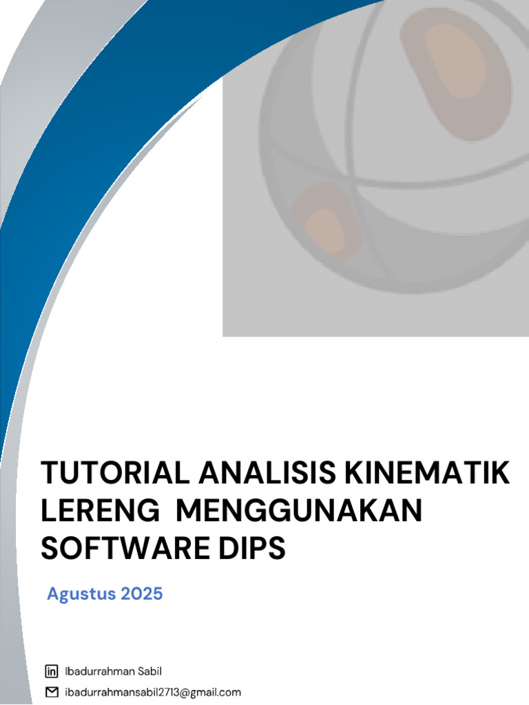 Tutorial Analisis Kinematik Lereng Pada Software Dips | PDF