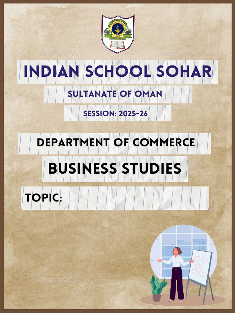 Business Studies Project Cover Page | PDF