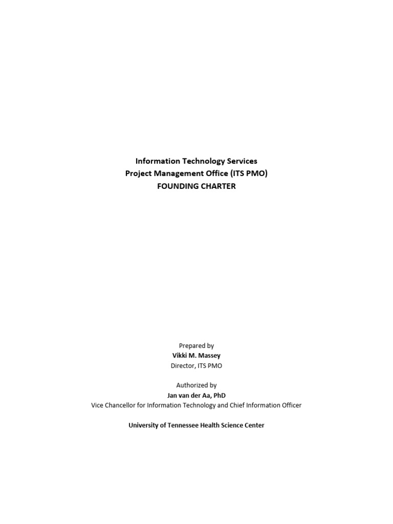 Pmo Charter 1 | PDF | Project Management | Goal