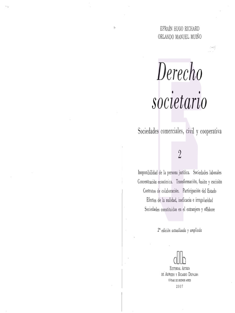 Sociedades - Richard Muiño Tomo 2 - Franja-Morada | PDF