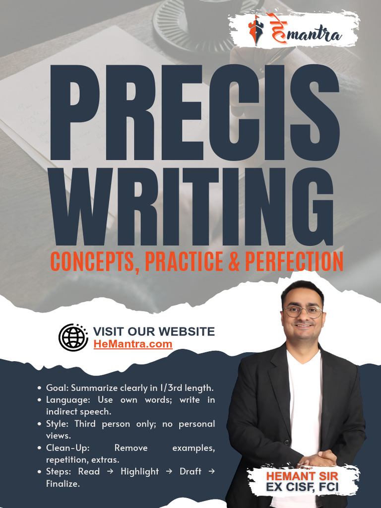 Precis Writing Book (HeMantra) | PDF | Air Pollution | Mental Health