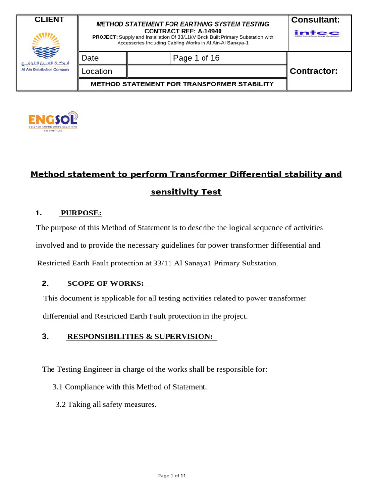 Transformer Stability Testing Method | PDF | Transformer | Relay