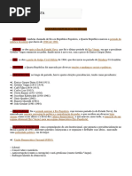 Resumo Mapa Mental Quarta República 1945 A 1964 | PDF | Brasil | República