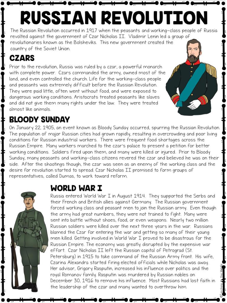 Russian Revolution Student Handout and Questions | PDF | Russian ...
