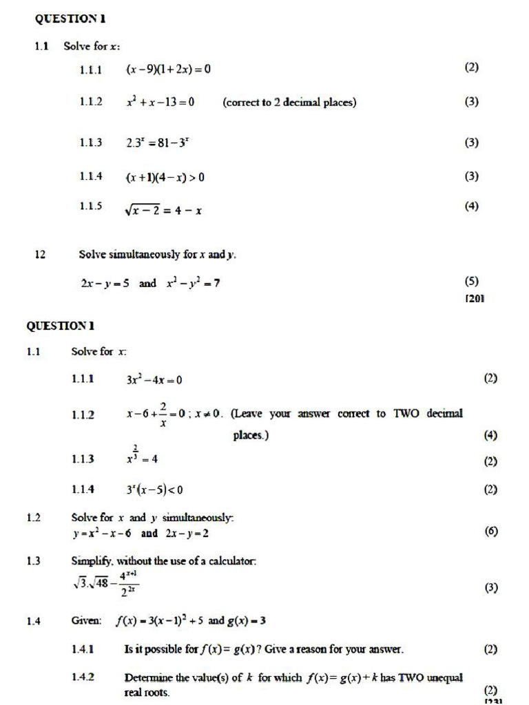 Maths P1 (Q1) | PDF