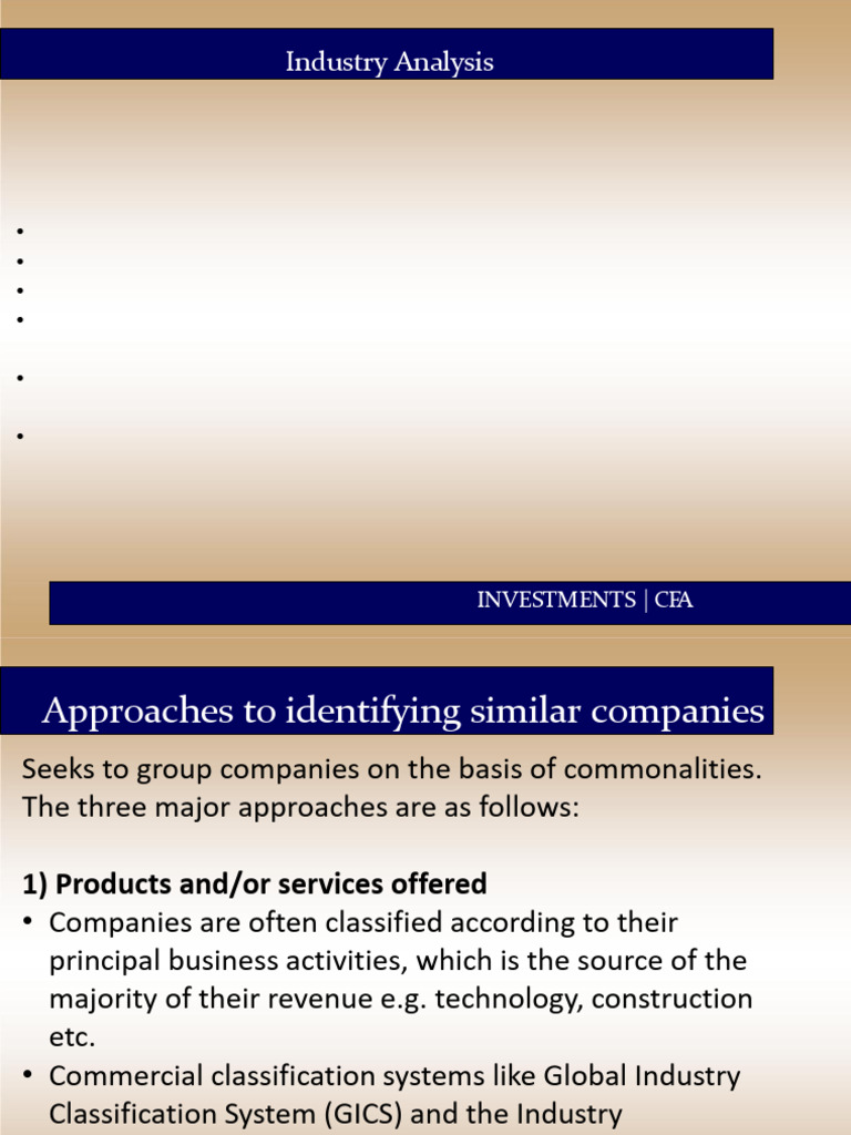 Industry Analysis and Classification Guide | PDF | Profit (Economics ...