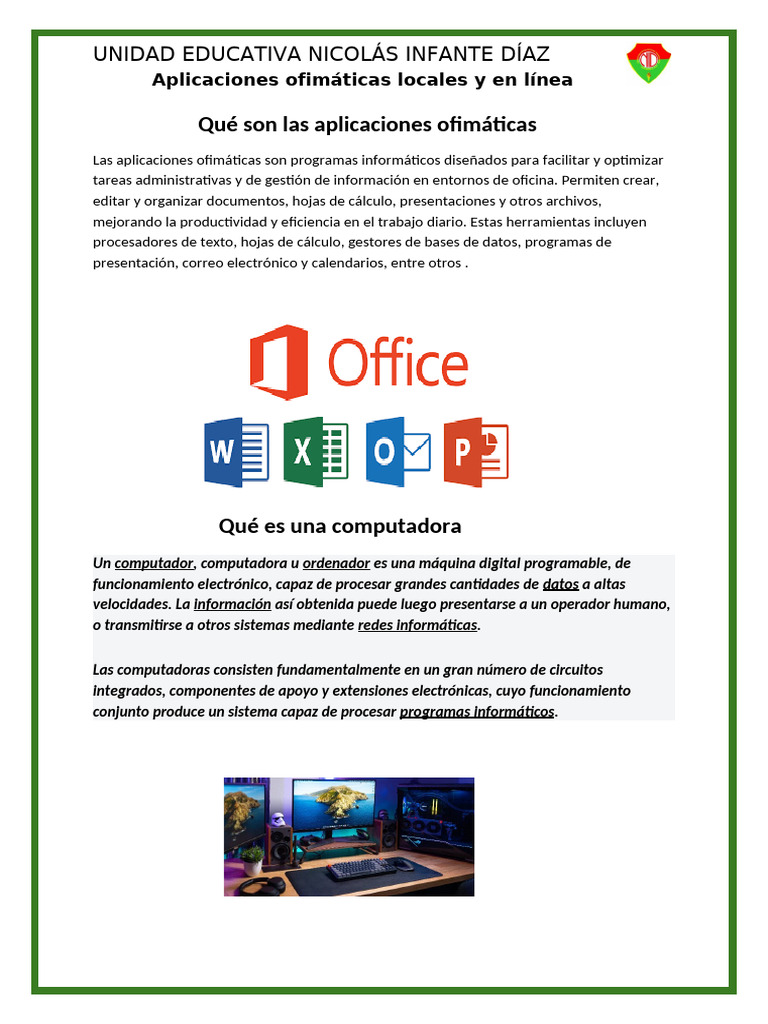 1.Qué Son Las Aplicaciones Ofimáticas | PDF | Software de la aplicacion | Informática