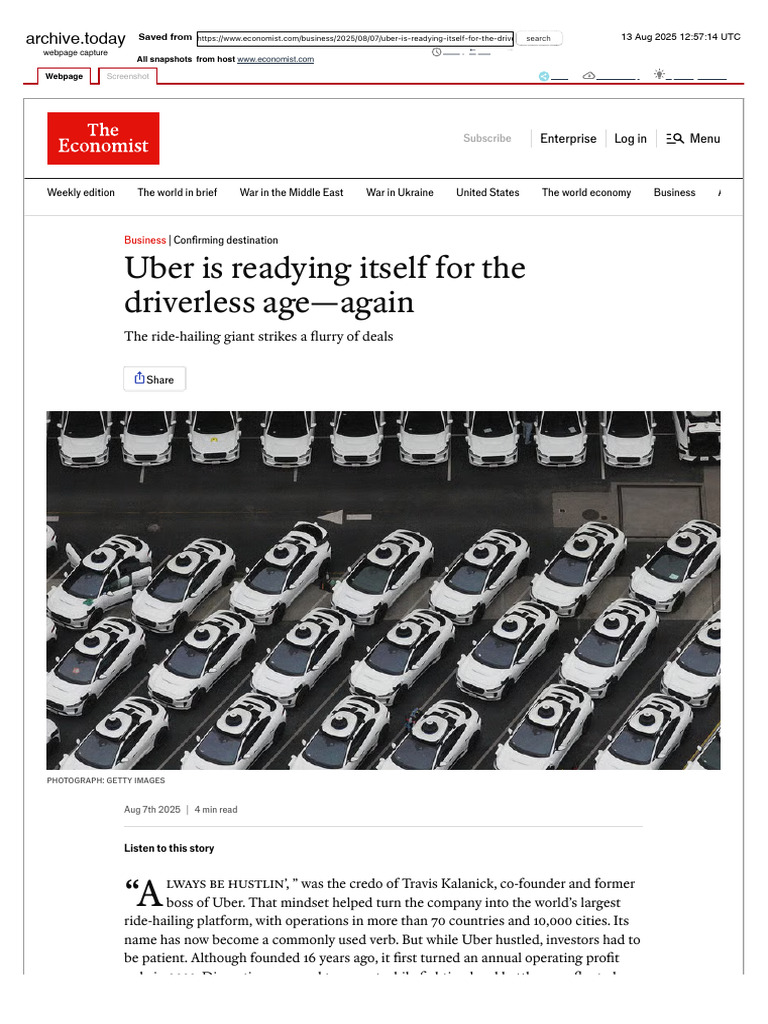 Uber Is Readying Itself For The Driverless Age-Again | PDF | Motor ...