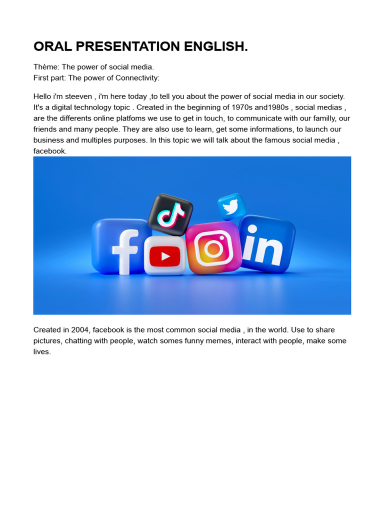 Oral Presentation English. | PDF