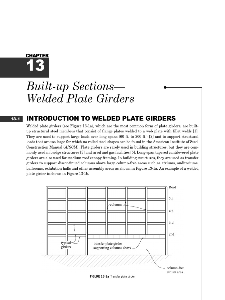 Chapter 13 Built-Up Sections-Welded Plate Girders | PDF | Buckling ...