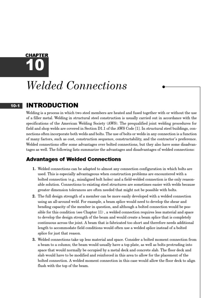 Advantages and Disadvantages of Welded Connections | PDF | Welding ...
