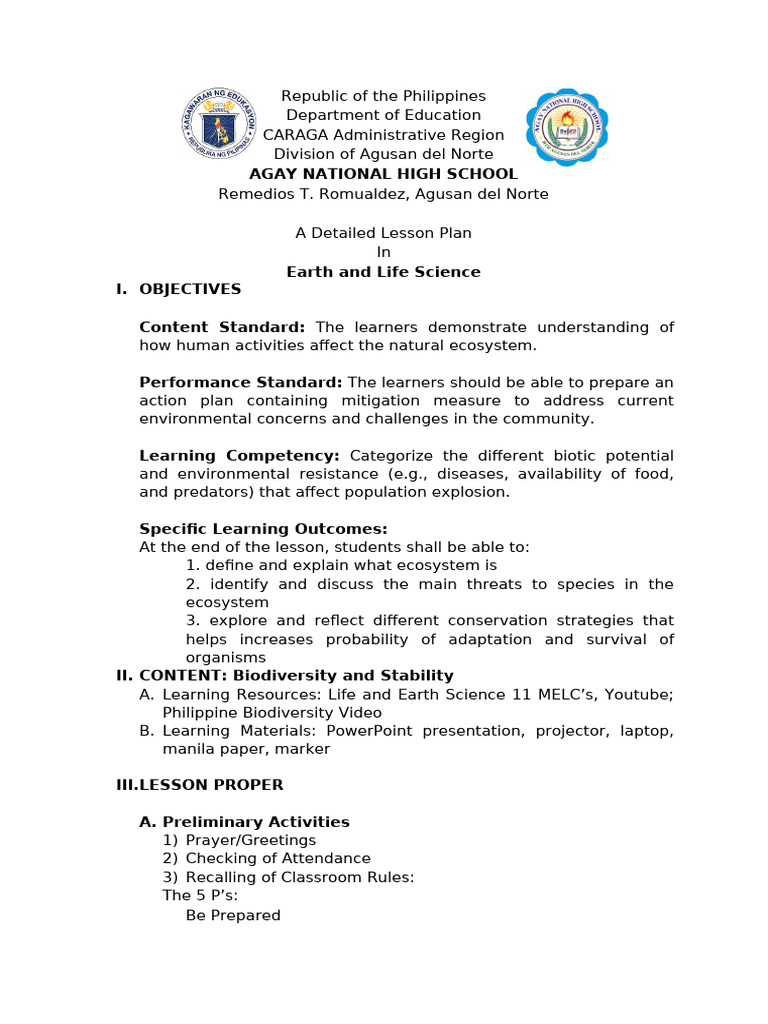 DLP Earth and Life Science | PDF | Biodiversity | Ecosystem