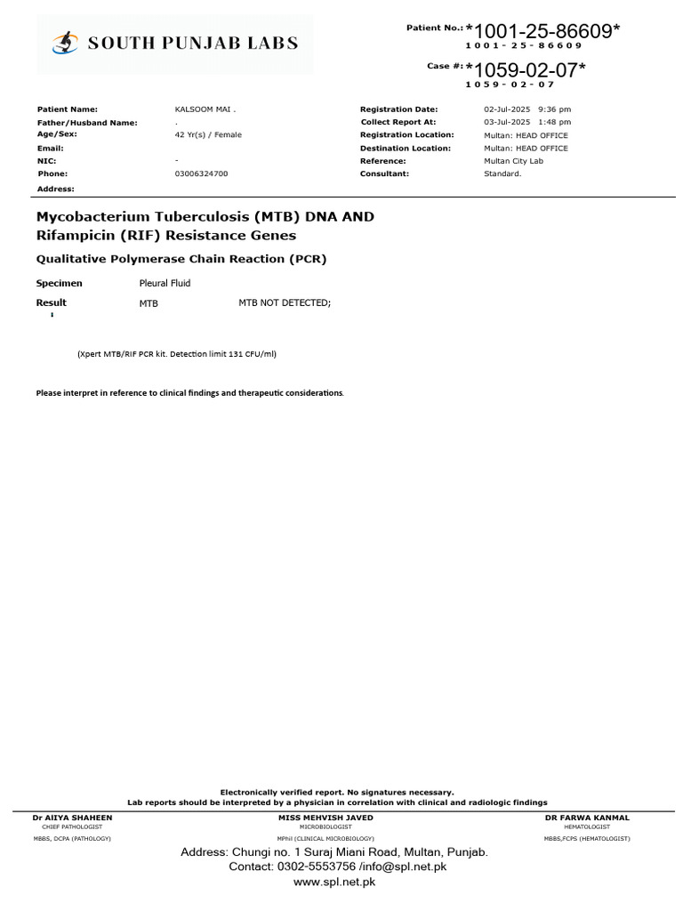 Kalsoom Mai (Gene X Pert) | PDF | Life Sciences | Biotechnology
