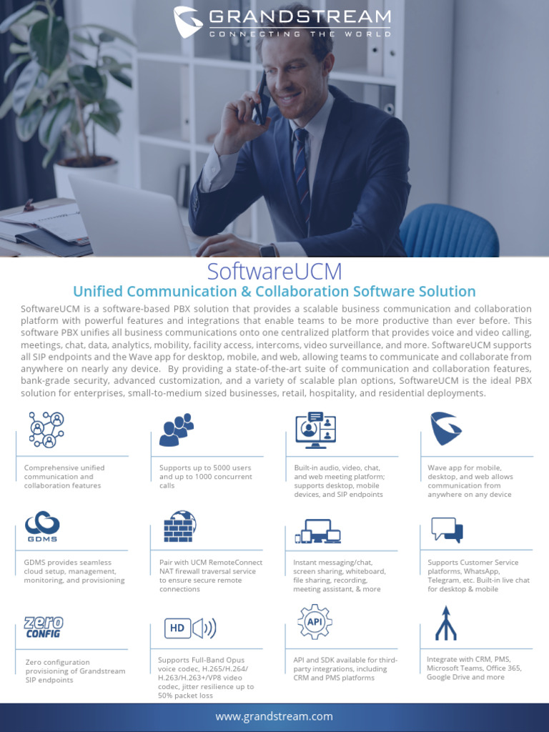 Datasheet SoftwareUCM English | PDF | Session Initiation Protocol | Interactive Voice Response