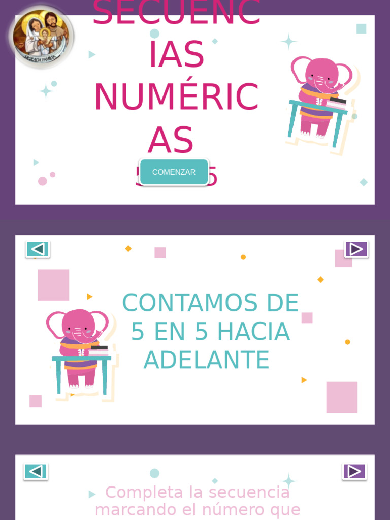 Serie numérica de 5 en 5 hasta 100 | PDF