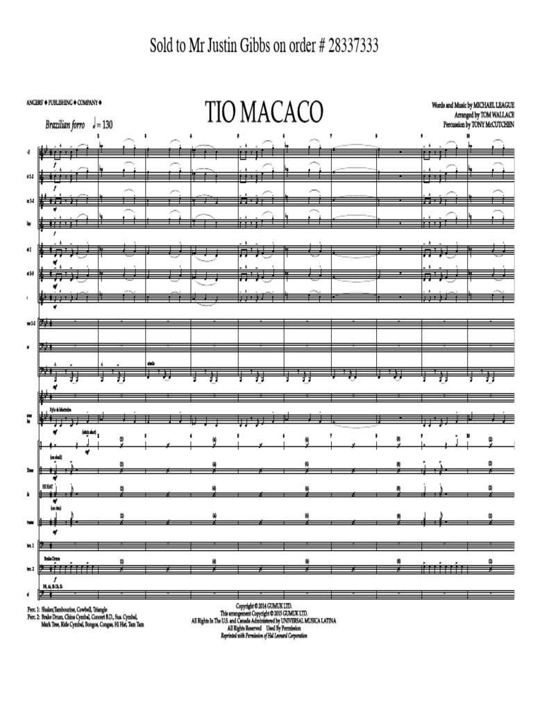 Tio Macaco Score | PDF