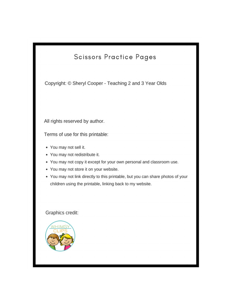 Scissor Practice Pages | PDF