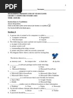 Ict Grade 5 Examination Questions2 | PDF | World Wide Web | Internet & Web