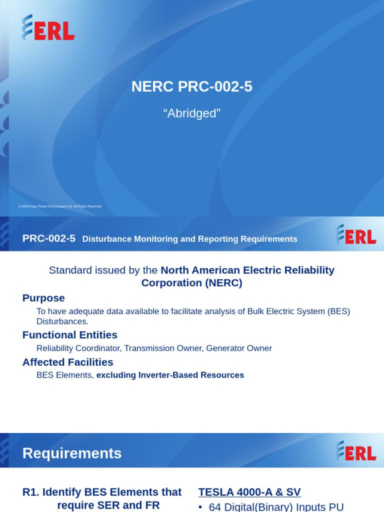 NERC PRC-002-5 and PRC-028-1 Overview | PDF | Electric Power ...