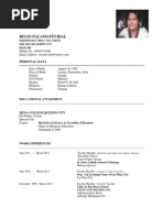 Senior High Teacher Bionote Example | PDF | Educational Stages | Teachers