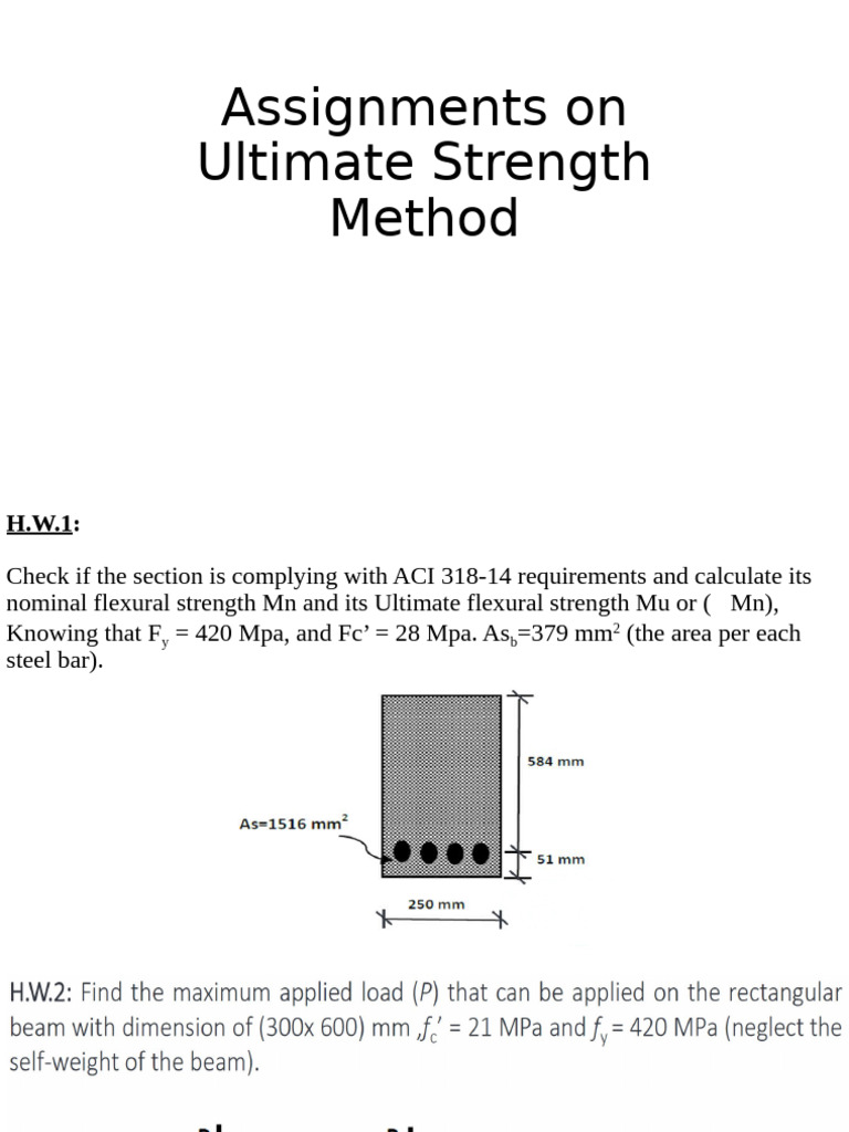 Assignments On Ultimate Strength Method | PDF