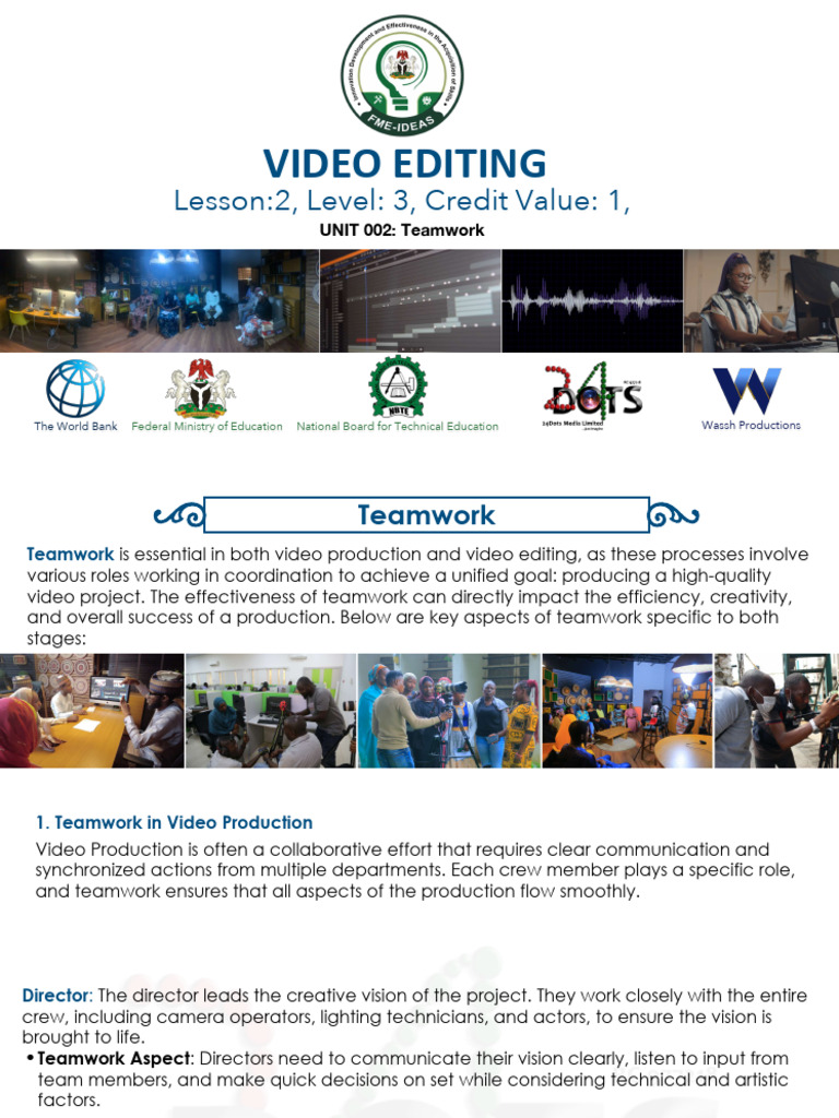Video Editing - Lesson-2 TeamWork - Compressed | PDF