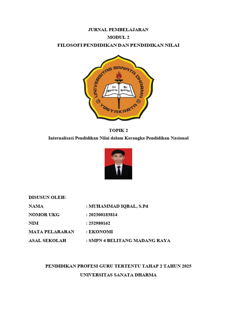 Muhammad Iqbal - 252980162 - Filosofi Pendidikan Dan Pendidikan Nilai | PDF