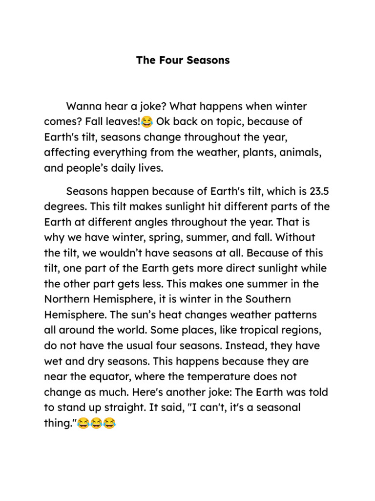 The Four Seasons | PDF
