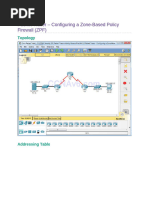 10.3.11 Packet Tracer - Configure A ZPF | PDF | Firewall (Computing) | Router (Computing)