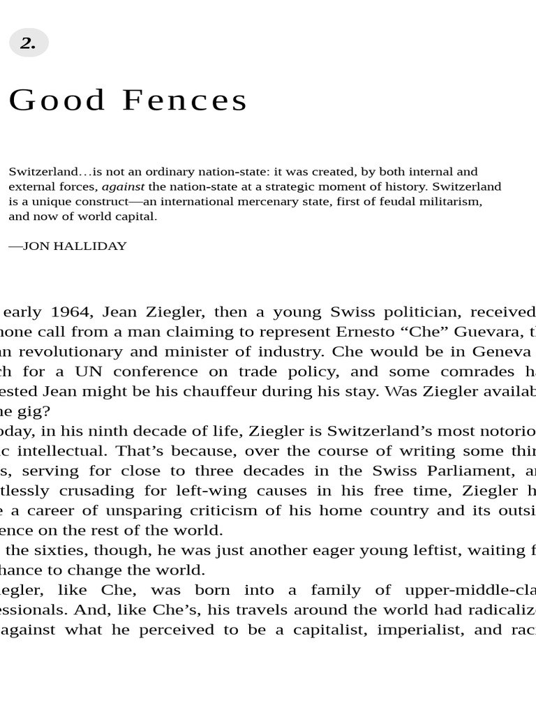 Switzerland's Unique Political Legacy | PDF