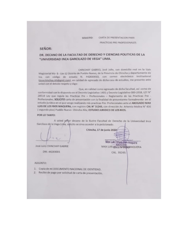 MODELO de Carta de Presentación | PDF