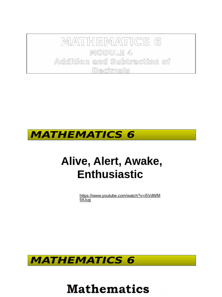 Math 6 - Q1 Module 4 | PDF