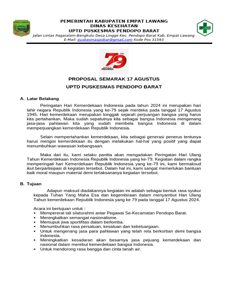 PROPOSAL 17 AGUSTUS | PDF