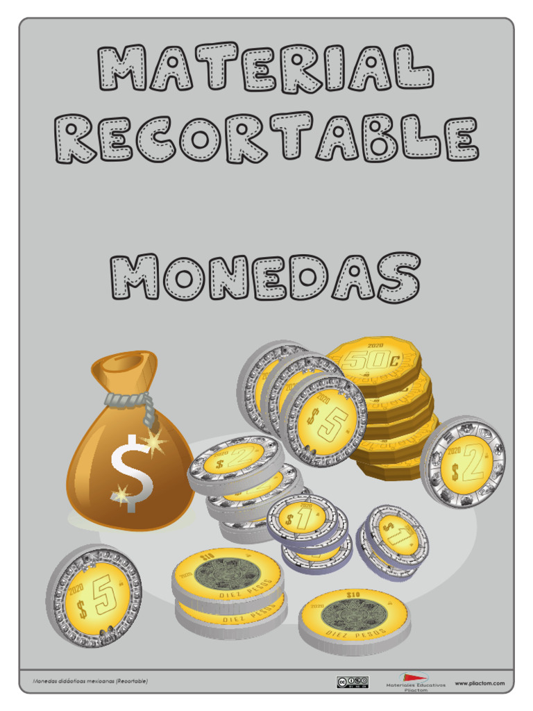 Monedas Didácticas Mexicanas Recortables | PDF | Moneda | Numismática