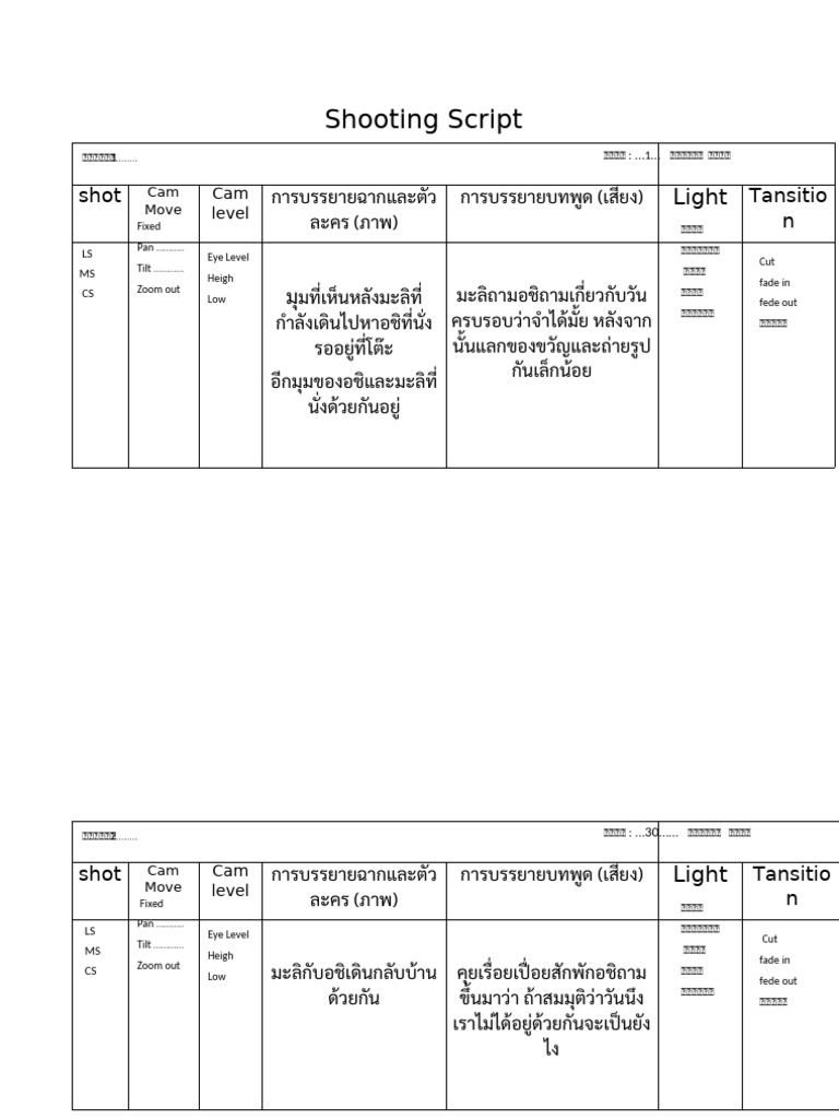 Shooting Script | PDF