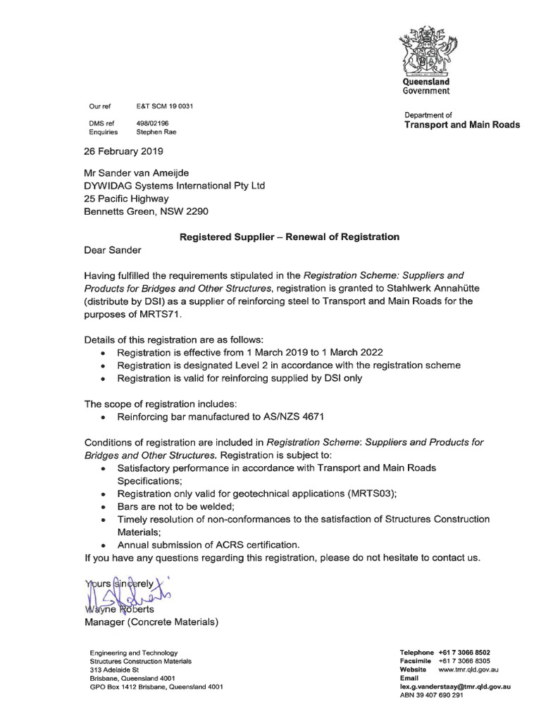 PSA Thread Bar - TMR Approval | PDF