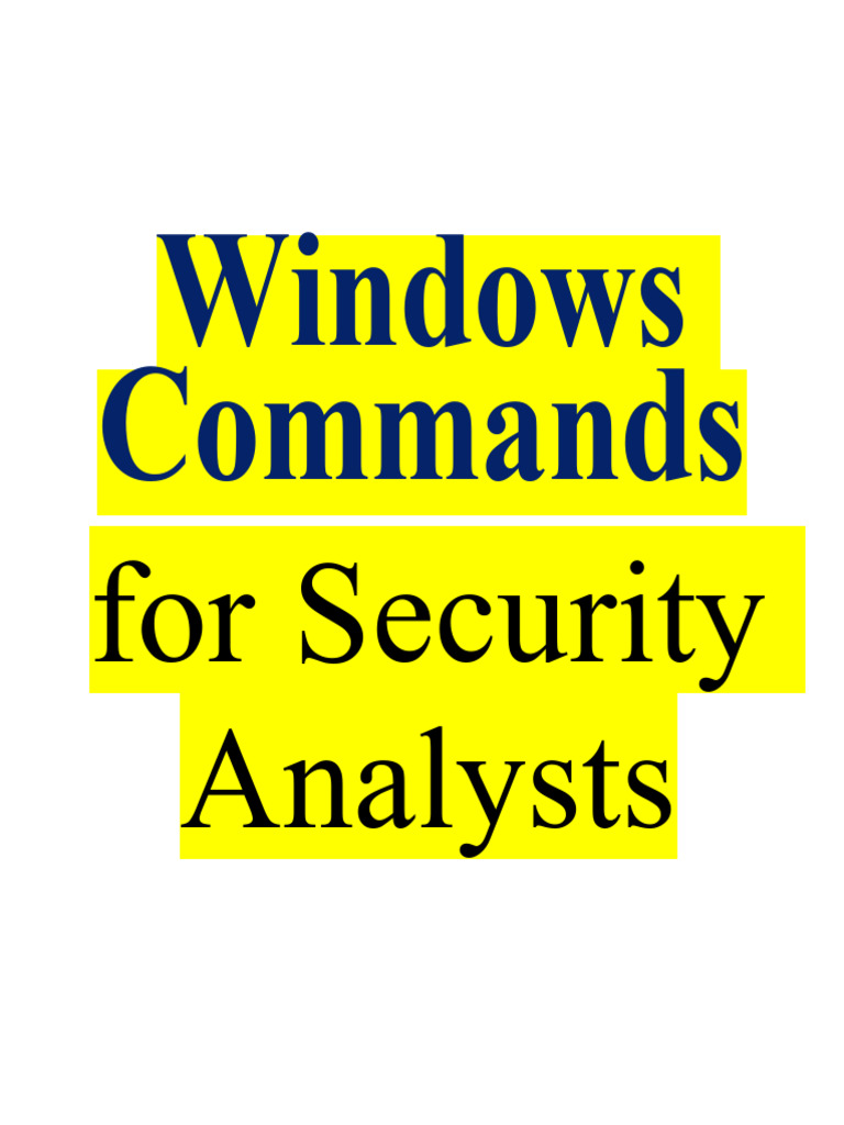 Windows Command Sheet | PDF | Group Policy | Computer File
