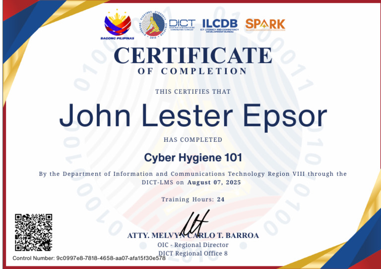 Cyber Hygiene 101 Completion Certificate | PDF