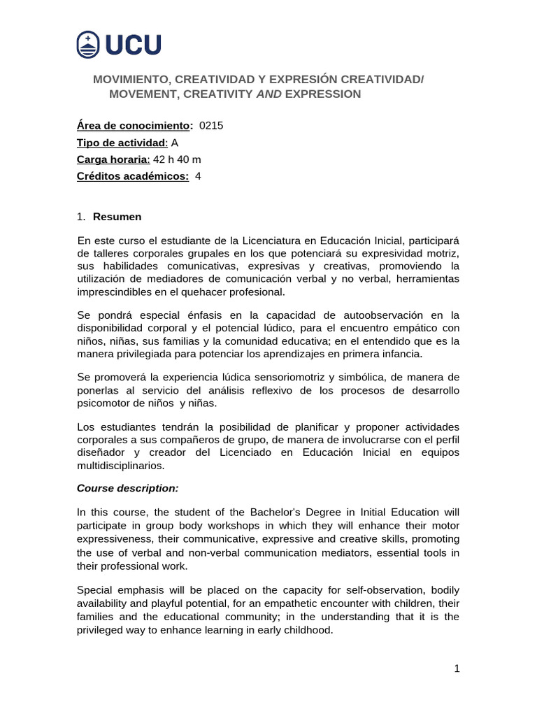 Expresión y Creatividad en Educación Inicial | PDF | Educación de la ...