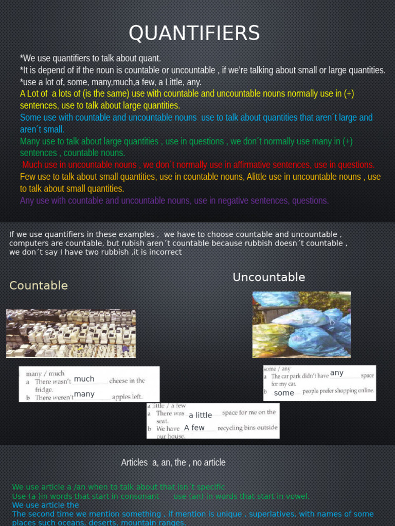 Quantifiers Study or Memorize | PDF